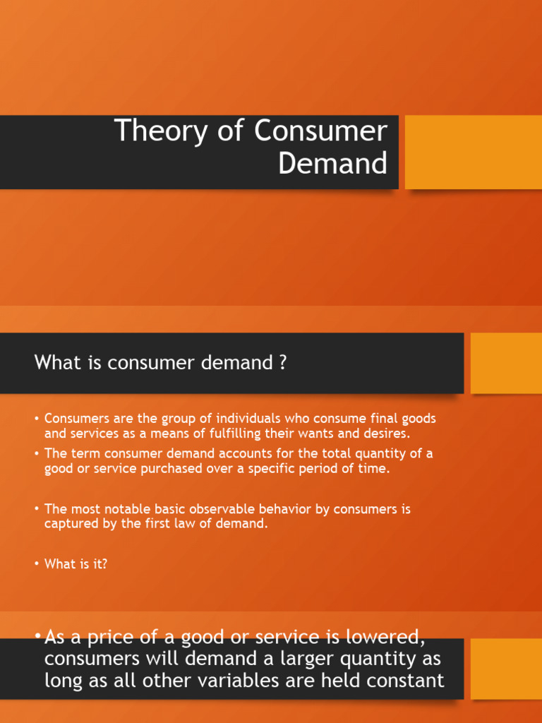 Cardinalist Approach to Consumer Demand | PDF | Utility | Demand