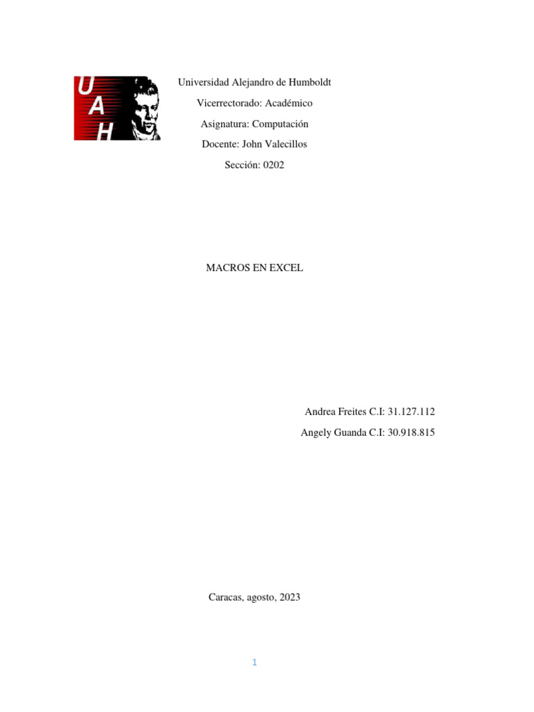 Macro Computacion Pdf Macro Informática Microsoft Excel