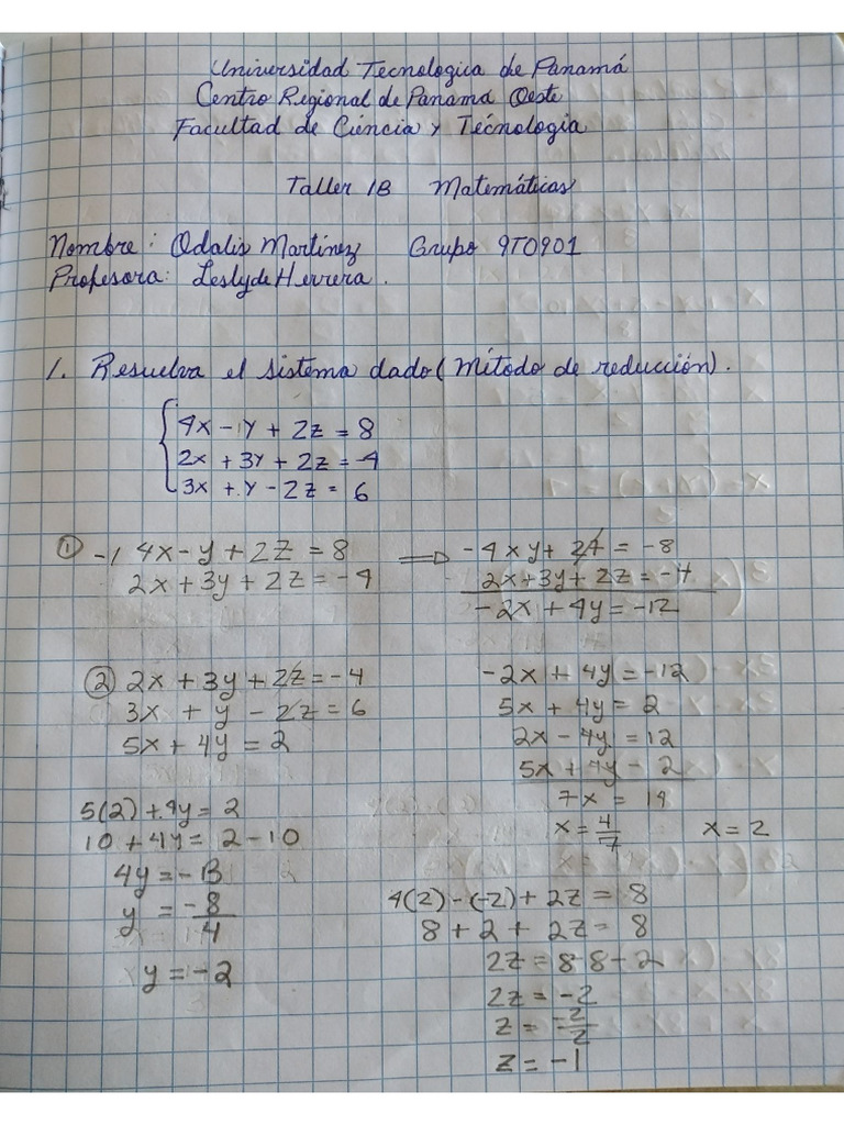 Odalis Taller de Matemática #1B | PDF