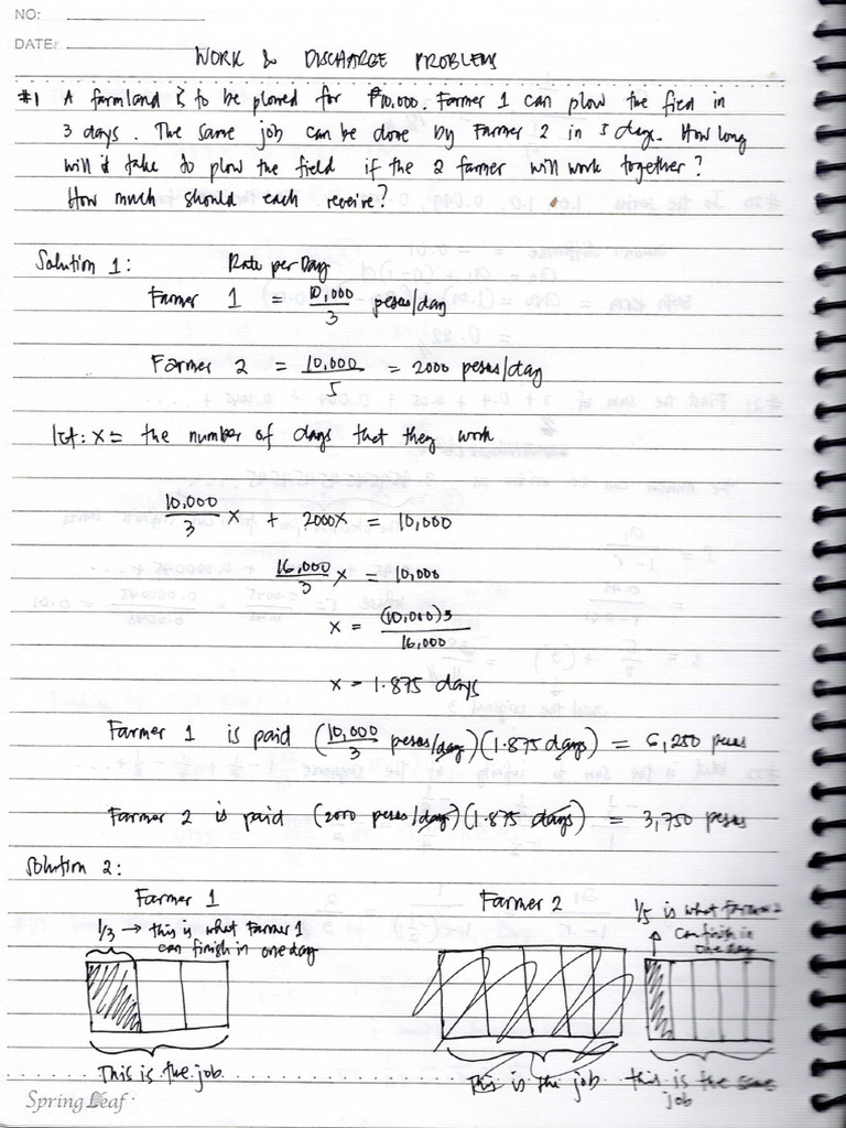 07 Algebra - Work & Discharge Problems | PDF
