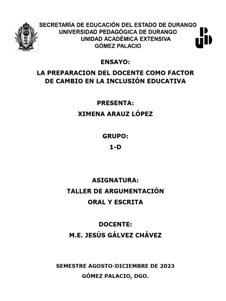Diseño De Portada Para Ensayo Educativo Pdf Artes Del Lenguaje Y
