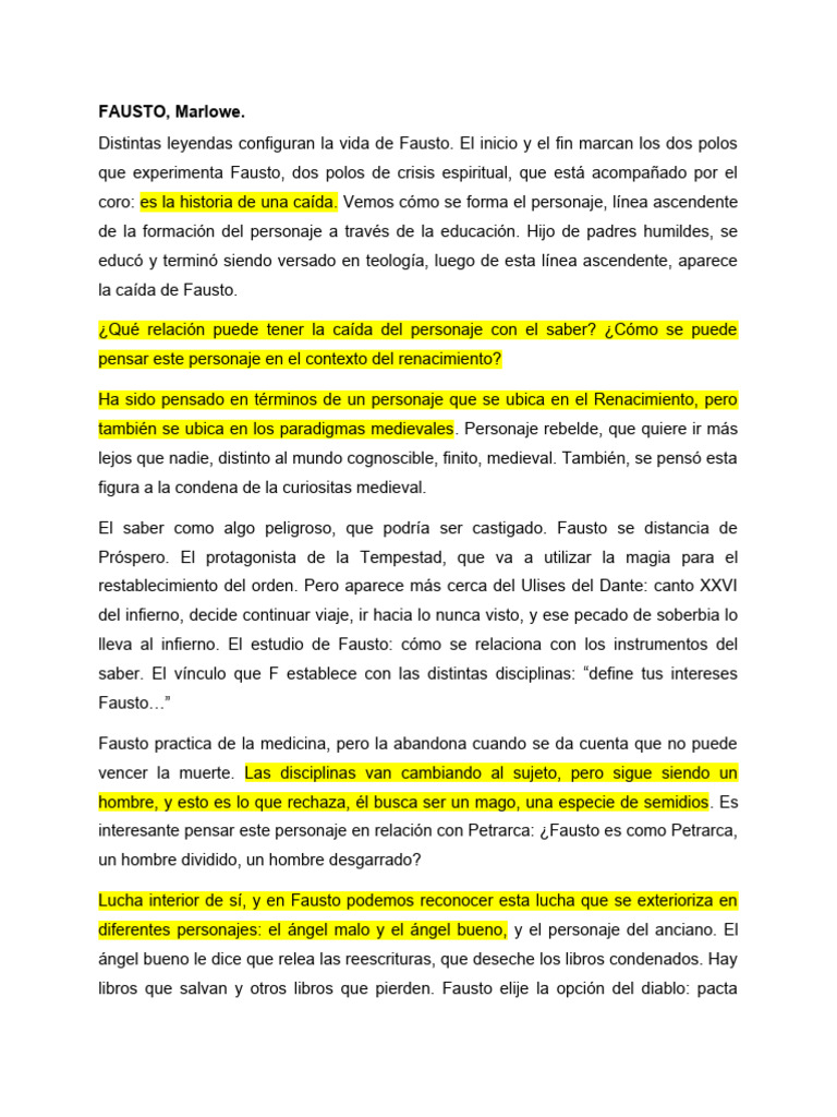 Fausto, Marlowe. | PDF | Fausto