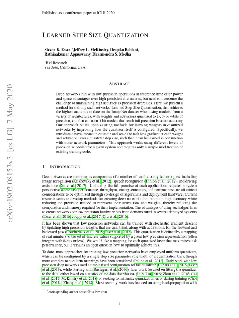 L S S Q: Earned TEP IZE Uantization | PDF | Algorithms | Computer Science