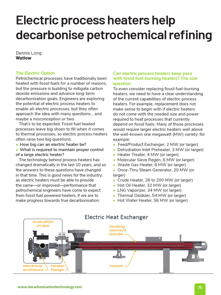 How Electric Heaters Help To Decarbonize Refinery | PDF | Climate ...