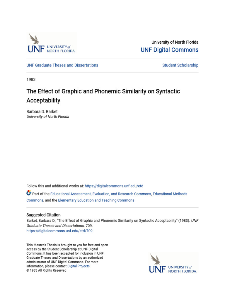 The Effect of Graphic and Phonemic Similarity On Syntactic Accept | PDF ...