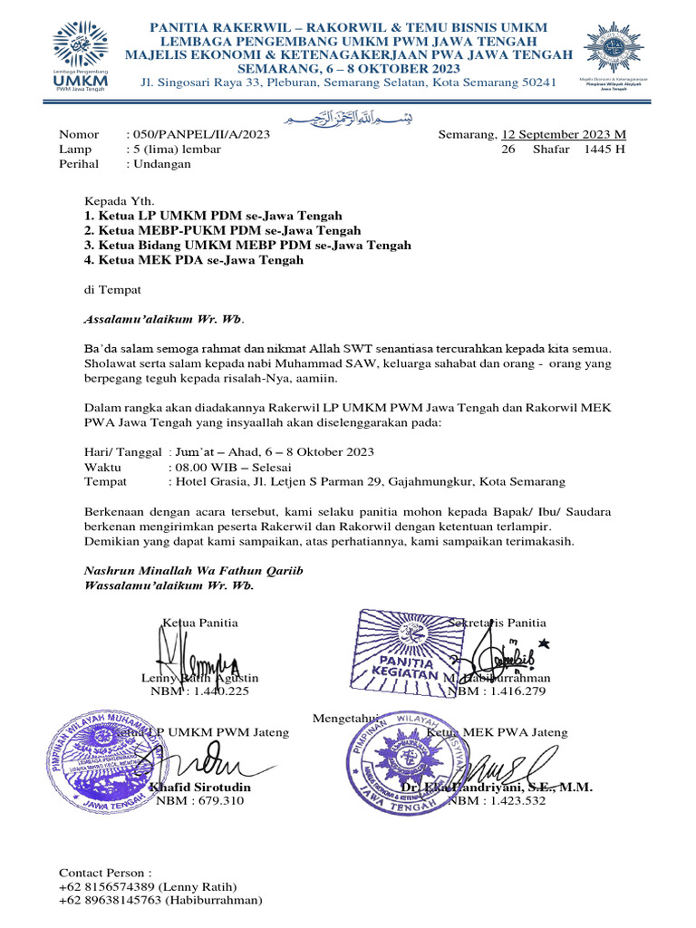 Surat Undangan PDM-2 - 231003 - 125734 | PDF