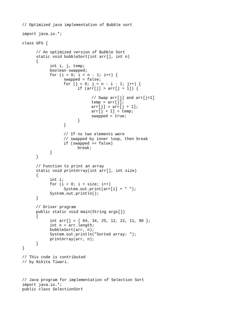 27 Sorting Algorithms | PDF | Software Development | Computer Science 27 Sorting Algorithms | PDF | Software Development | Computer Science