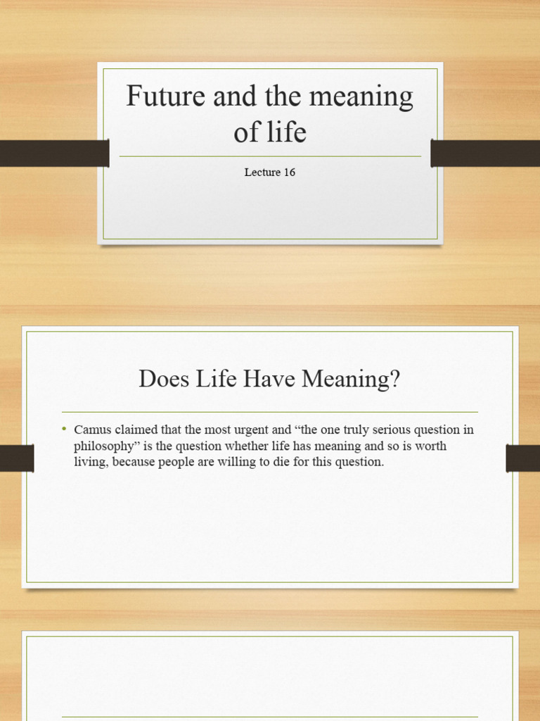 Lecture 16. Future and The Meaning of Life | PDF