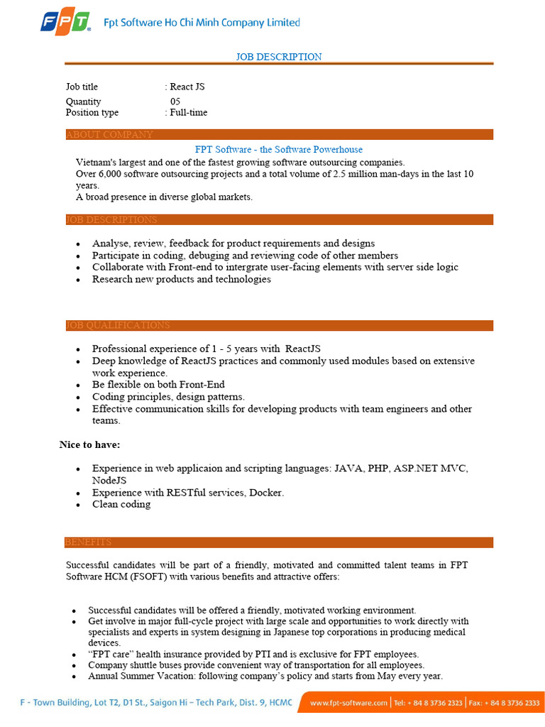 (FPT Software HCM) - React JS - 1 | PDF | Information Technology ...