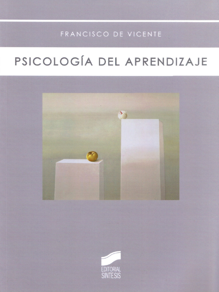 Psicología Del Aprendizaje - de Vicente | Descargar gratis PDF | Comportamiento | Aprendizaje