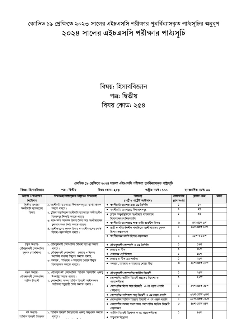 HSC - Accounting 2-2024 | PDF