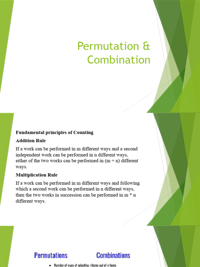 Permutation & Combination | PDF | Permutation | Consonant