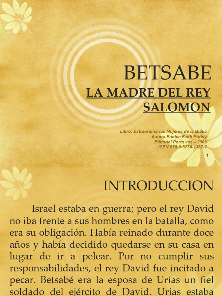 Betsabe | PDF | David | Creencia religiosa y doctrina
