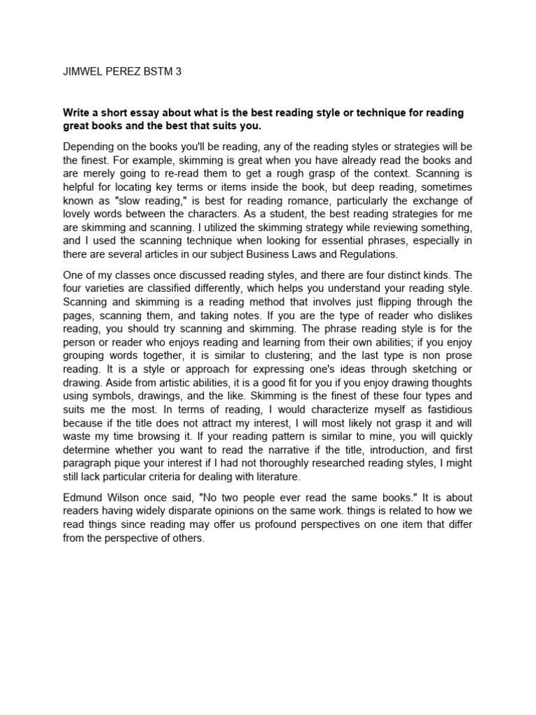 01 eLMS Activity 2 (Prelim) PEREZ | PDF | Speed Reading | Written Communication