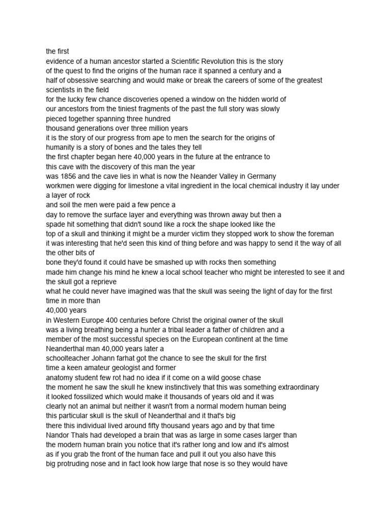 Ape To Man Documentary Transcript | PDF | Lucy (Australopithecus) | Homo