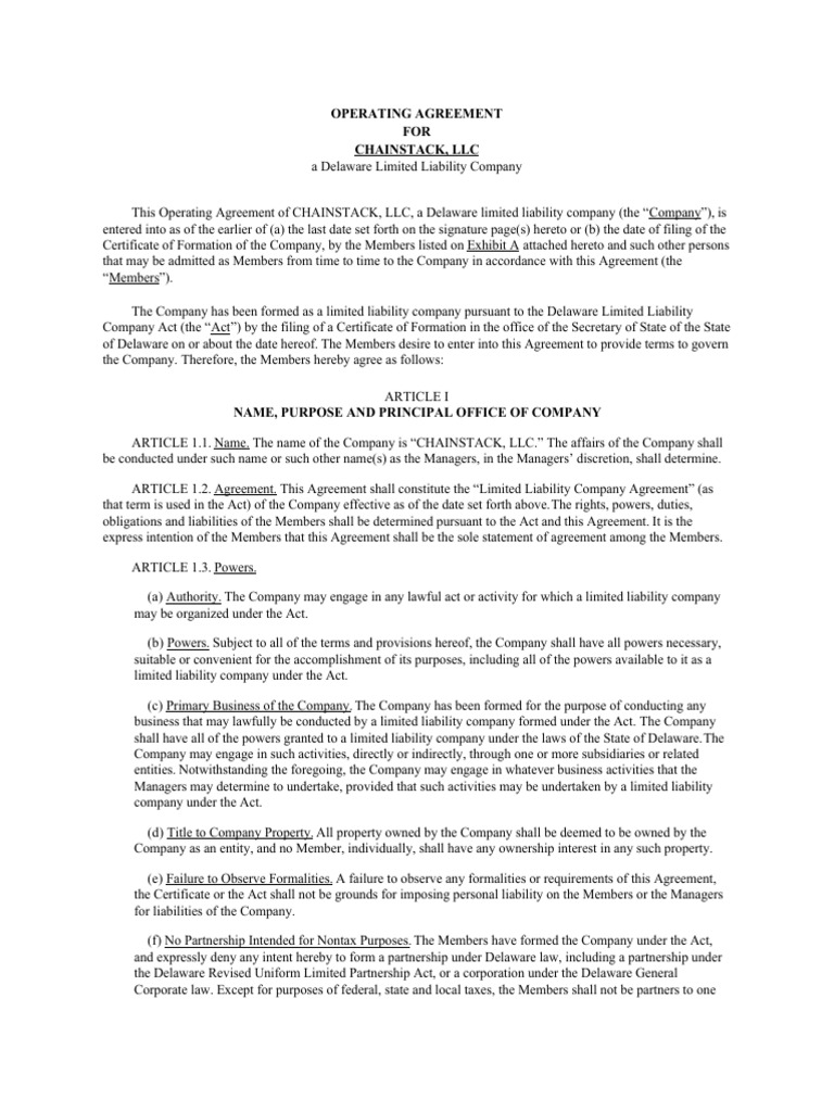 LLC Operating Agreement | PDF | Indemnity | Tax Deduction