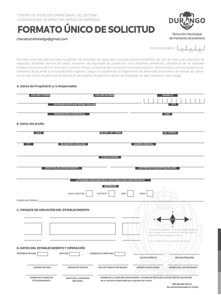 Formato Unico de Solicitud Sdare Fe 22 25 | PDF