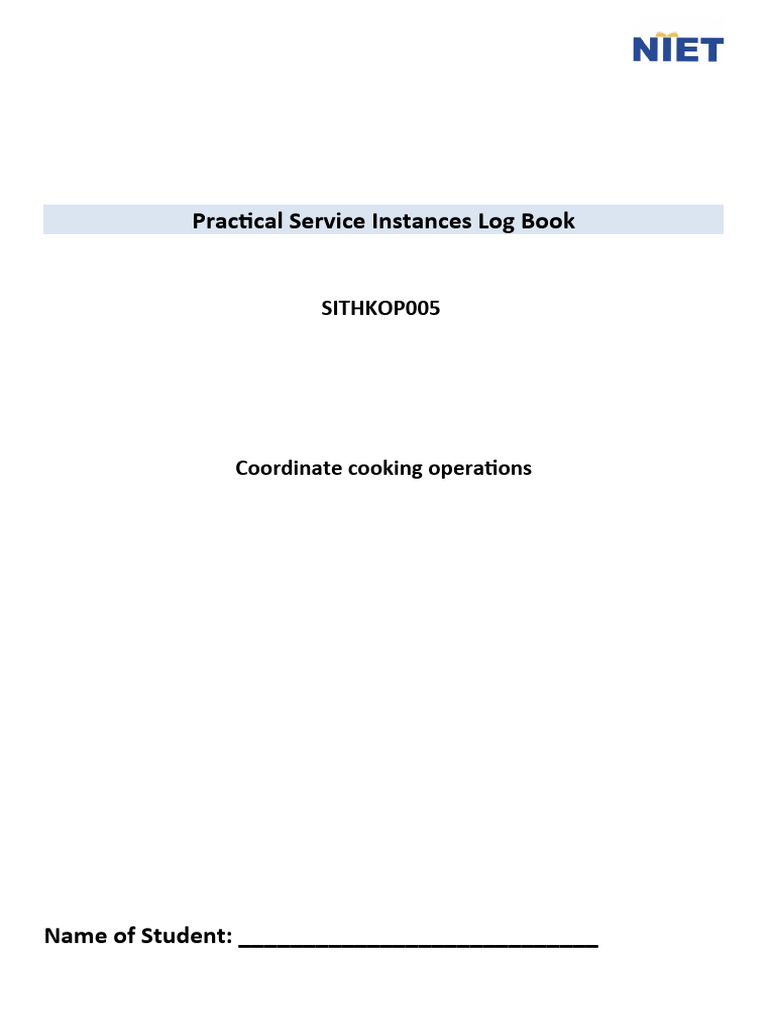 (SIT40516) - SITHKOP005 Logbook Coordinate Cooking Operations.v1.0 ...