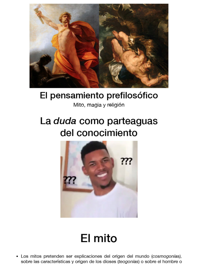 Características del pensamiento prefilosófico | PDF | Pensamiento ...