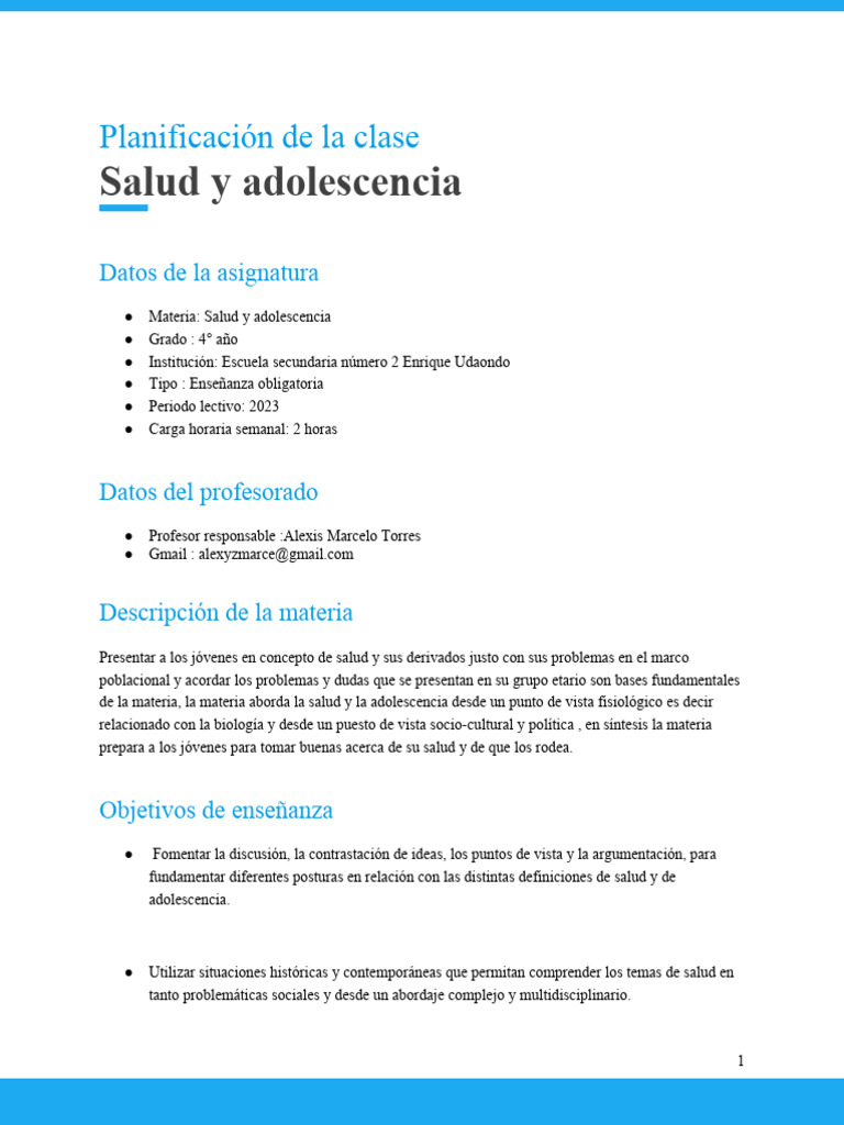 Planificación de La Clase | Descargar gratis PDF | Evaluación