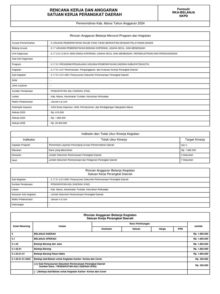 Penyusunan Dokumen Perencanaan Perangkat Daerah | PDF