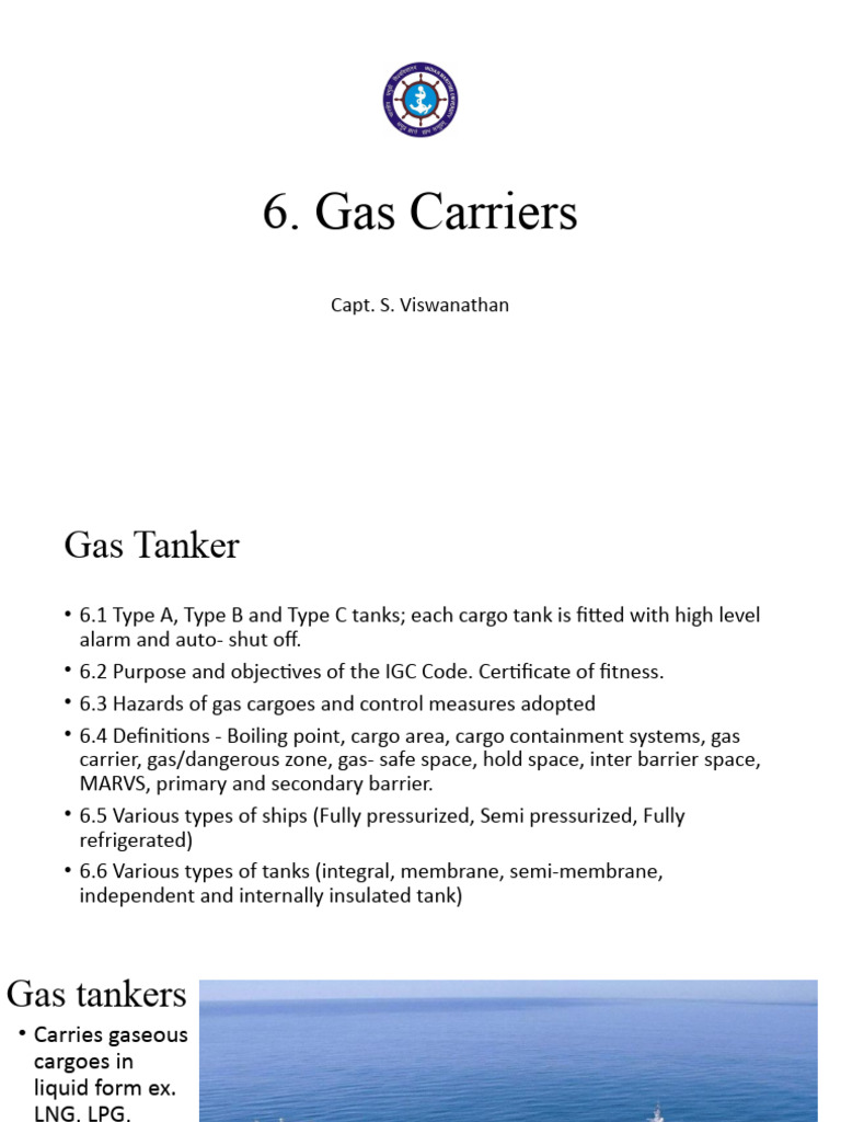 Gas Tankers | PDF | Gases | Chemistry