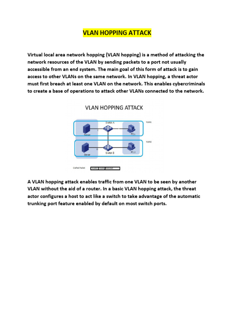 Vlan Hopping Attack | PDF | Computer Security | Security