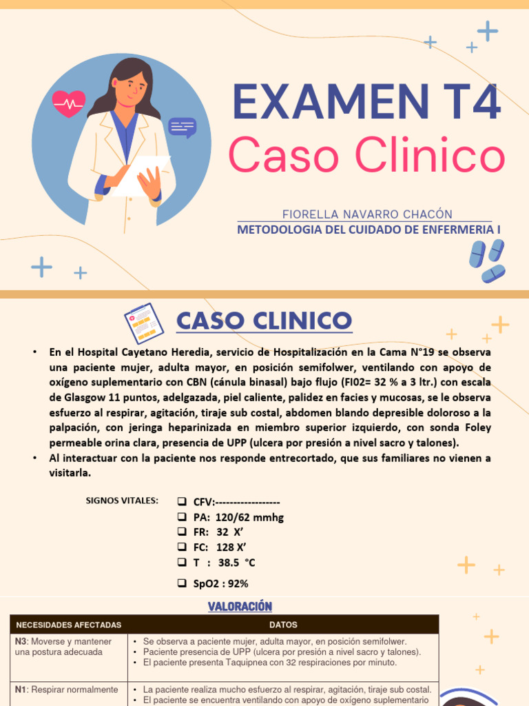 Examen t4 Caso Clinico Fiorella Navarro | PDF | Sistema respiratorio | Medicina