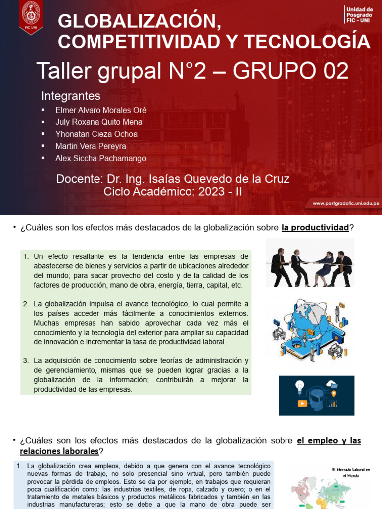Taller Grupal 2 - Grupo 2 | PDF | Globalización | Outsourcing