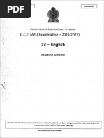 AL SFT Marking Scheme Sinhala Medium | PDF