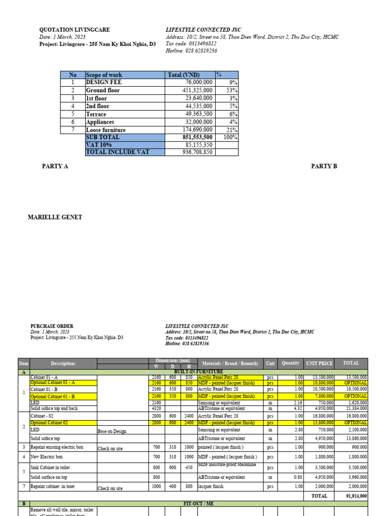 Renovate Living Care BOQ FINAL V2 | PDF | Chair | Paint