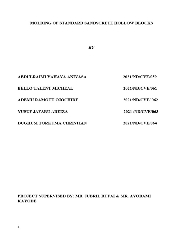 MOLD | PDF | Concrete | Cement