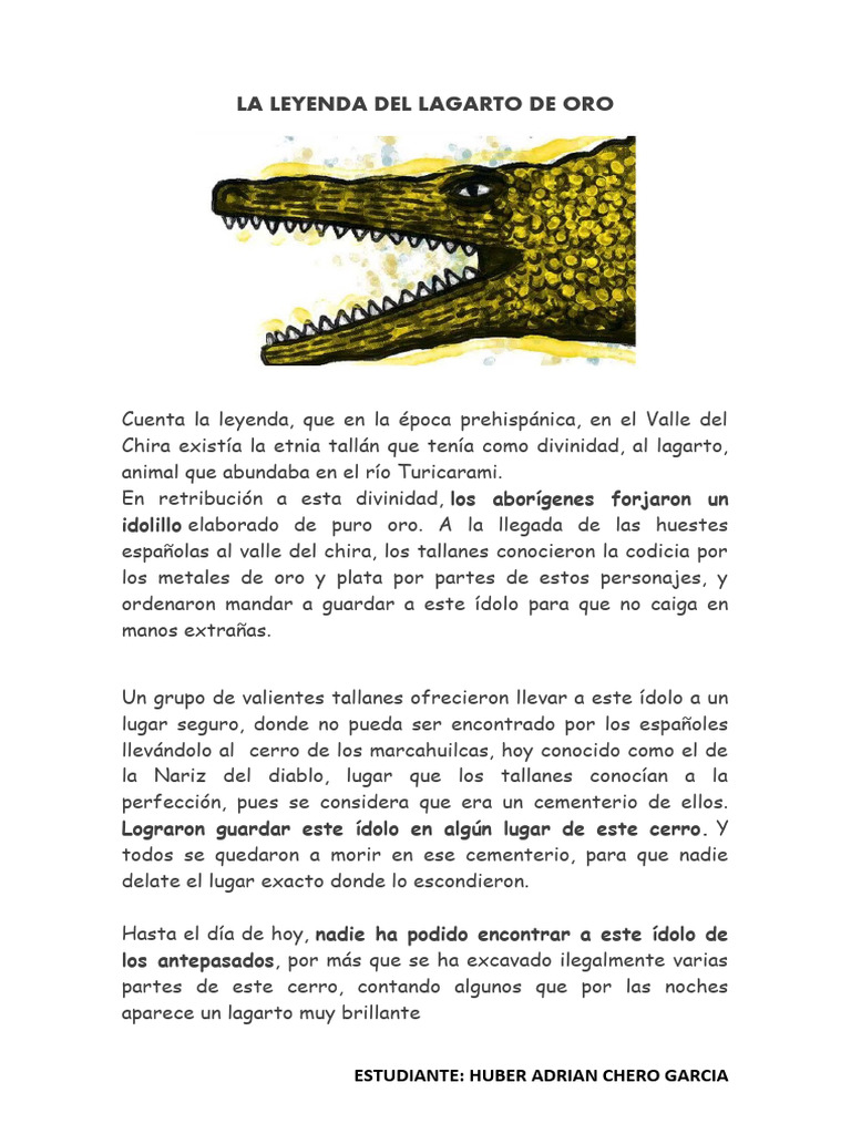 La leyenda del lagarto de oro | PDF