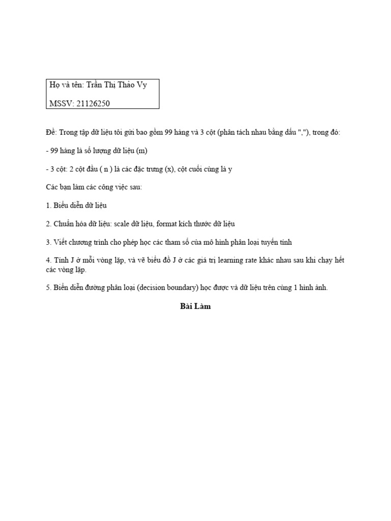 Máy học BT4 | PDF