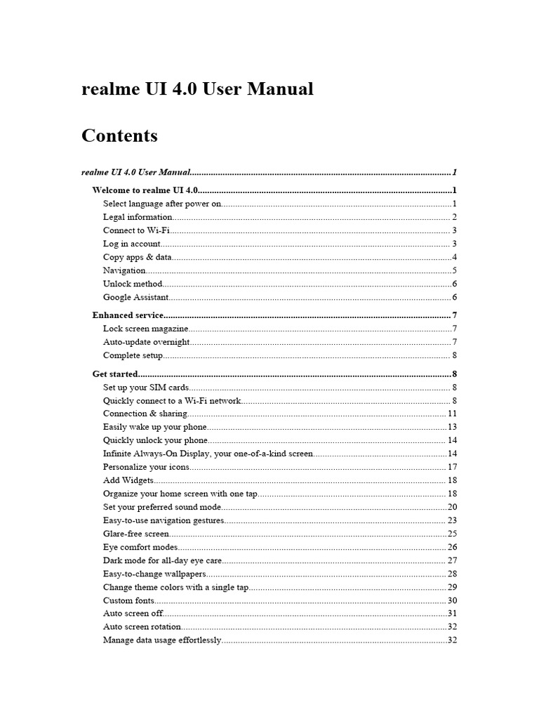 Realme UI 4.0 User Manual | PDF | Computer Network | Wi Fi