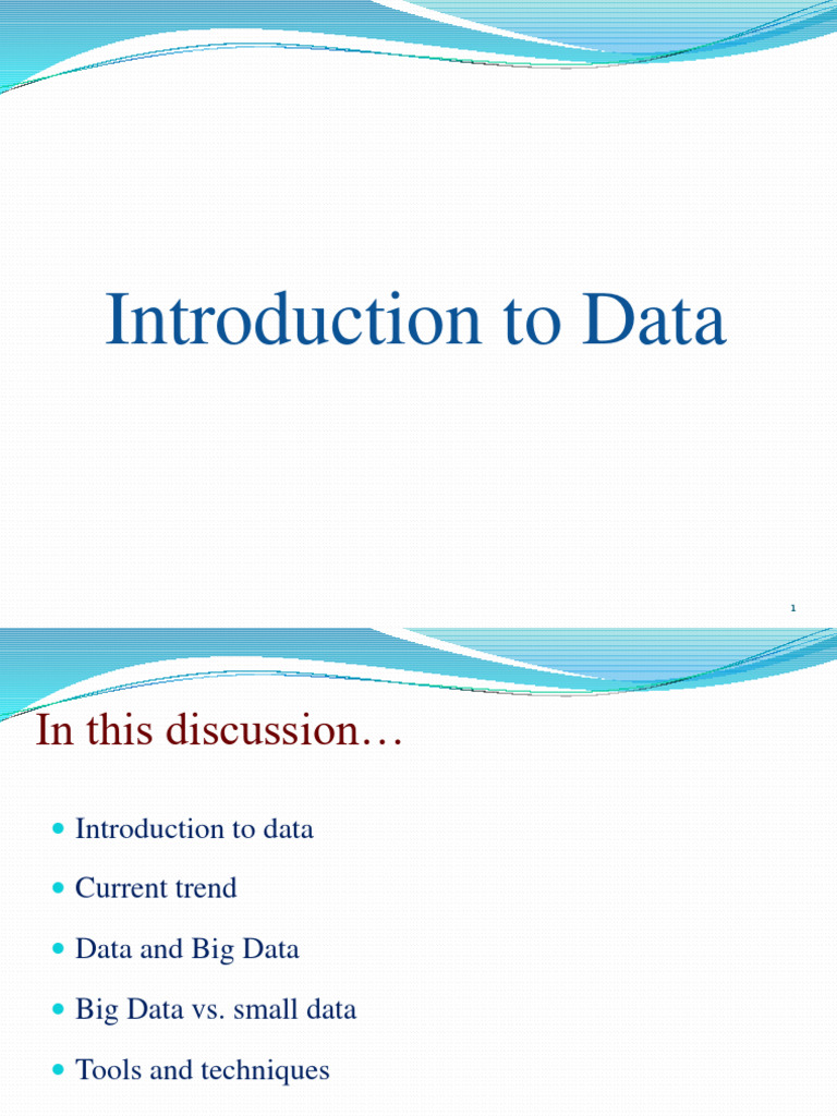 01 Introduction | PDF | Big Data | Data
