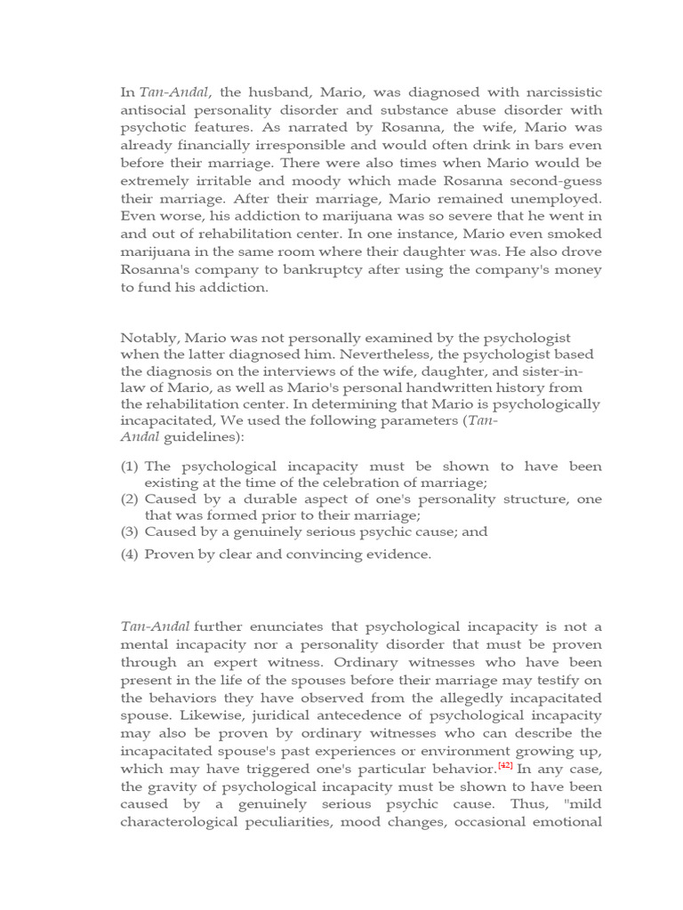 Annulment Useful | PDF | Mental Disorder | Drug Rehabilitation