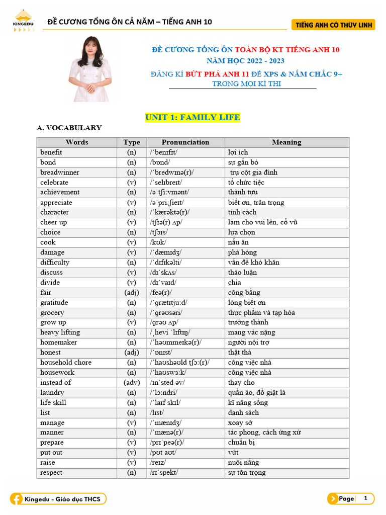 De Cuong Tong On Ta10 | PDF