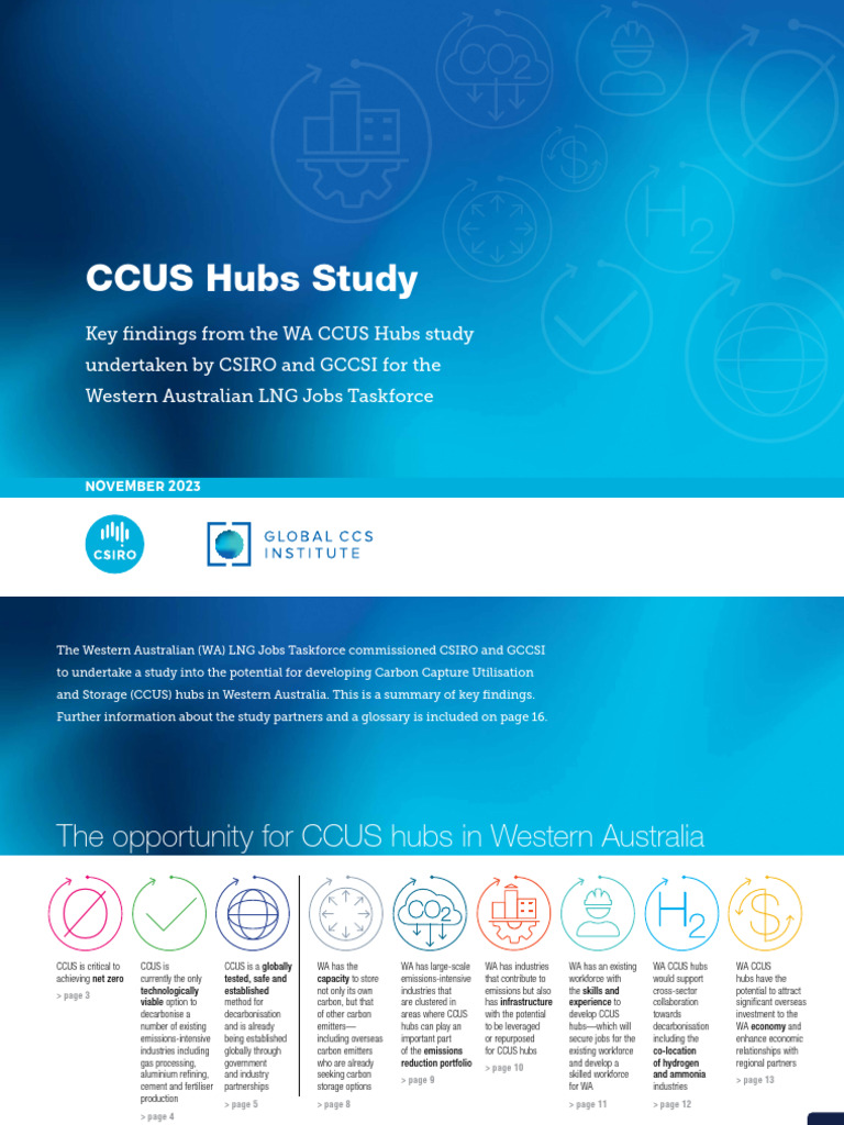 CCUS Hubs Study Summary - Web | PDF | Carbon Capture And Storage | Climate Change Mitigation
