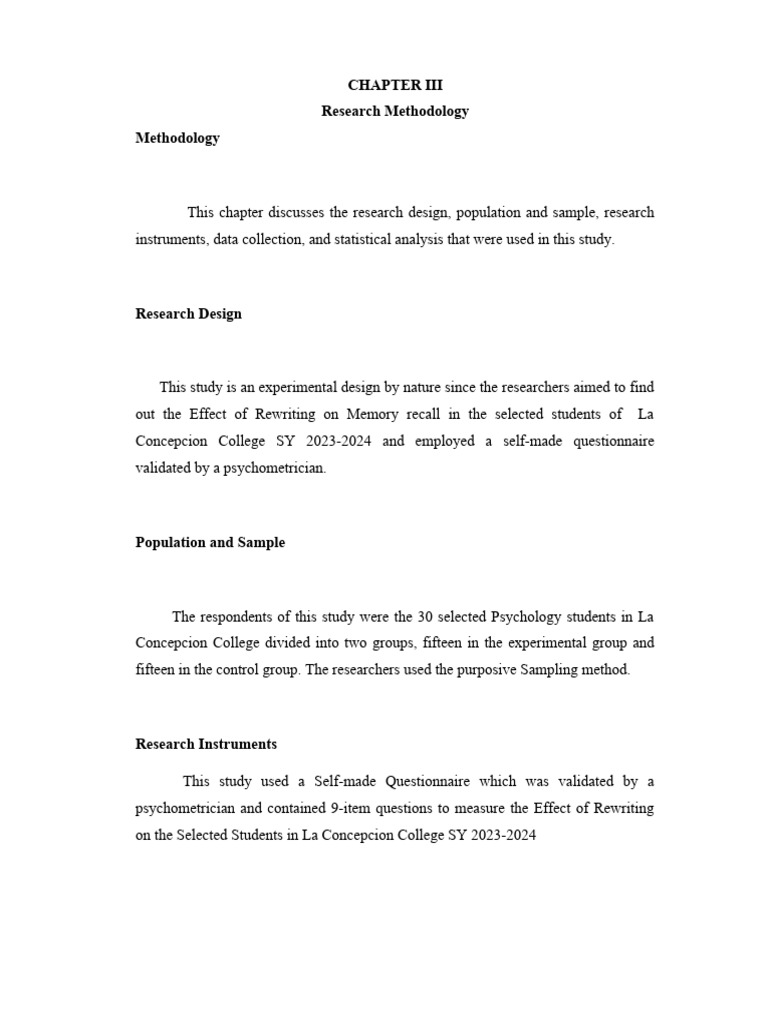 Chapter 3-4 | PDF | Questionnaire | P Value
