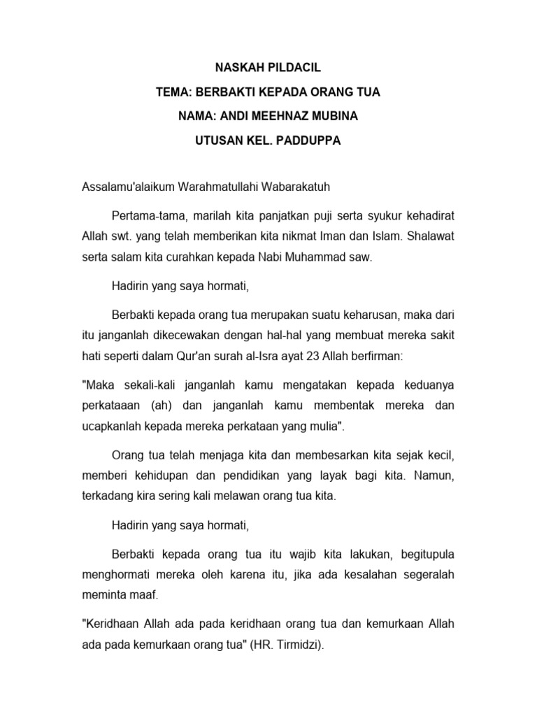 Naskah Pildacil | PDF