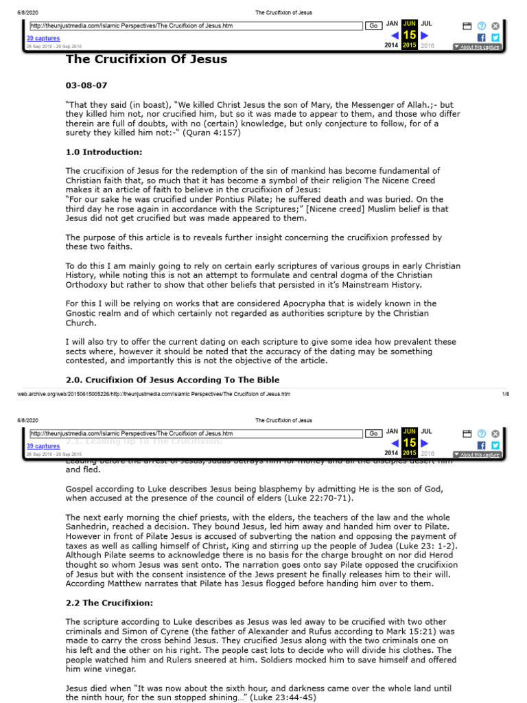 The Crucifixion of Jesus | PDF | Crucifixion Of Jesus | Jesus