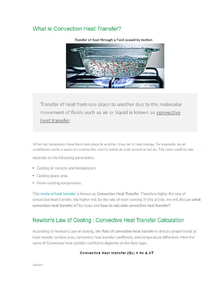 Convection Introduction | PDF