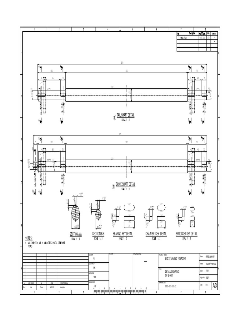 Detail Drawing of Shaft | PDF