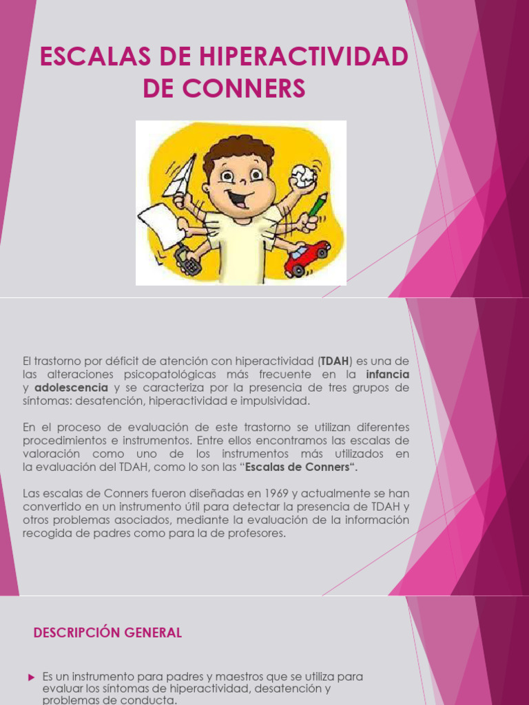 Escalas de Hiperactividad CONNERS | PDF | Desorden hiperactivo y ...
