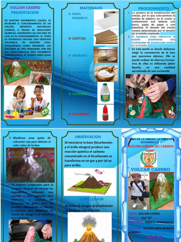 Volcán Casero para Estudiantes | PDF | Volcán | Vinagre