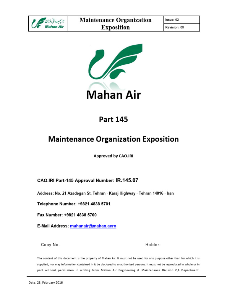 MOE Issue 02 Rev 00 Feb 2016 | PDF | Flight Recorder | Safety