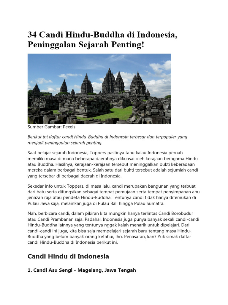 34 Candi Hindu | PDF