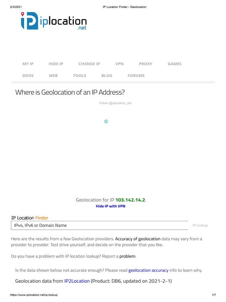 IP Location Finder - Geolocation | Download Free PDF | Ip Address ...
