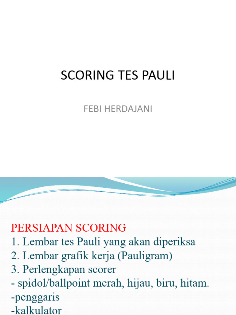 123 - 20231010072903 - 1. SCORING PAULI - Praktek | PDF